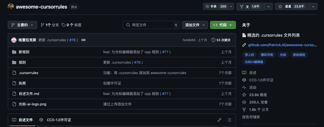 【GitHub项目推荐--专门收集 .cursorrules 文件的资源库】【转载】_cursor rules github-CSDN博客