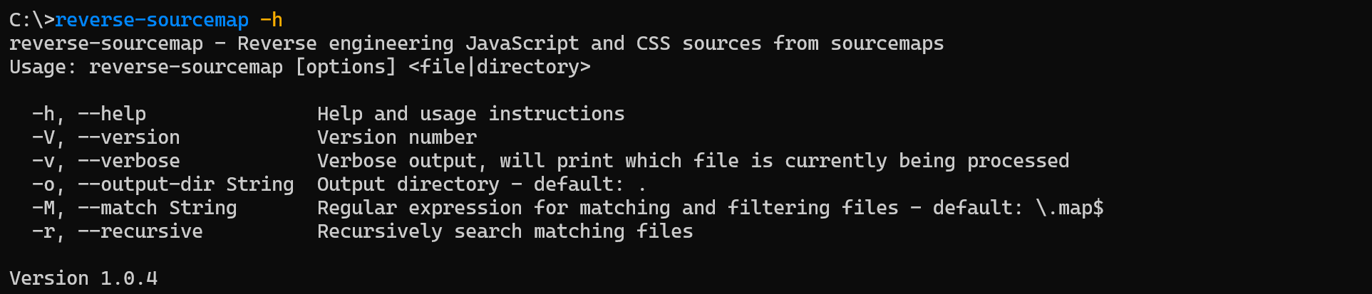逆向还原源码工具——reverse-souecemap_reverse-sourcemap-CSDN博客