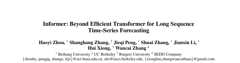 【论文解读】Informer|Informer: Beyond Efficient Transformer for Long Sequence Time-Series Forecasting ...