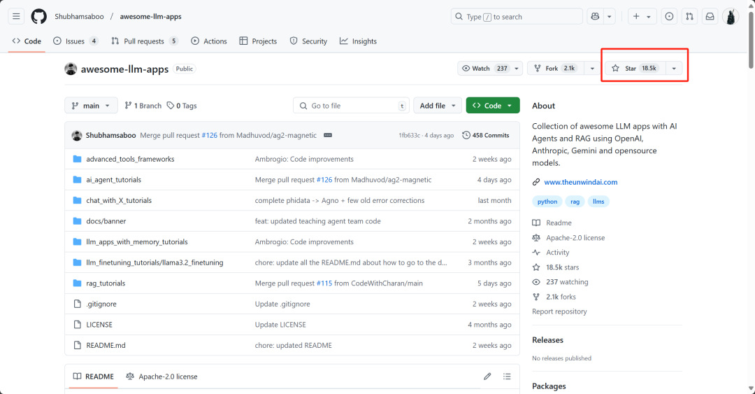 GitHub超18k星的最全RAG和AI Agent开发实践项目集合（附大模型教程）_github_AI-智能-GitCode 开源社区