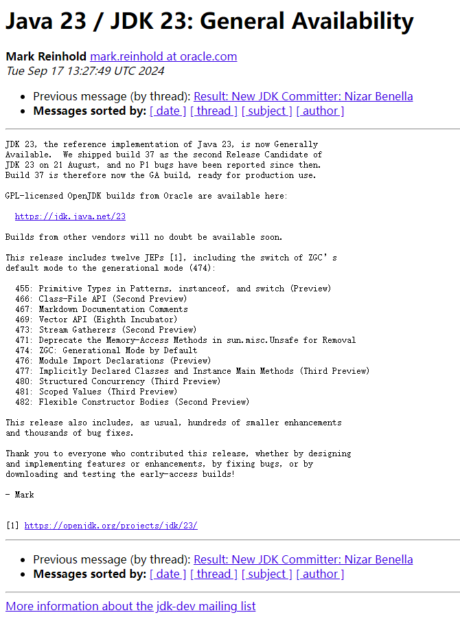嗨，朋友，你还在用Java 8 吗？Java 23 正式发布了~_jdk23-CSDN博客