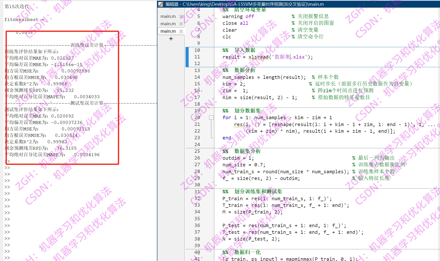 基于遗传算法优化最小二乘向量机(GA-LSSVM)的数据多变量时序预测 Matlab-CSDN博客