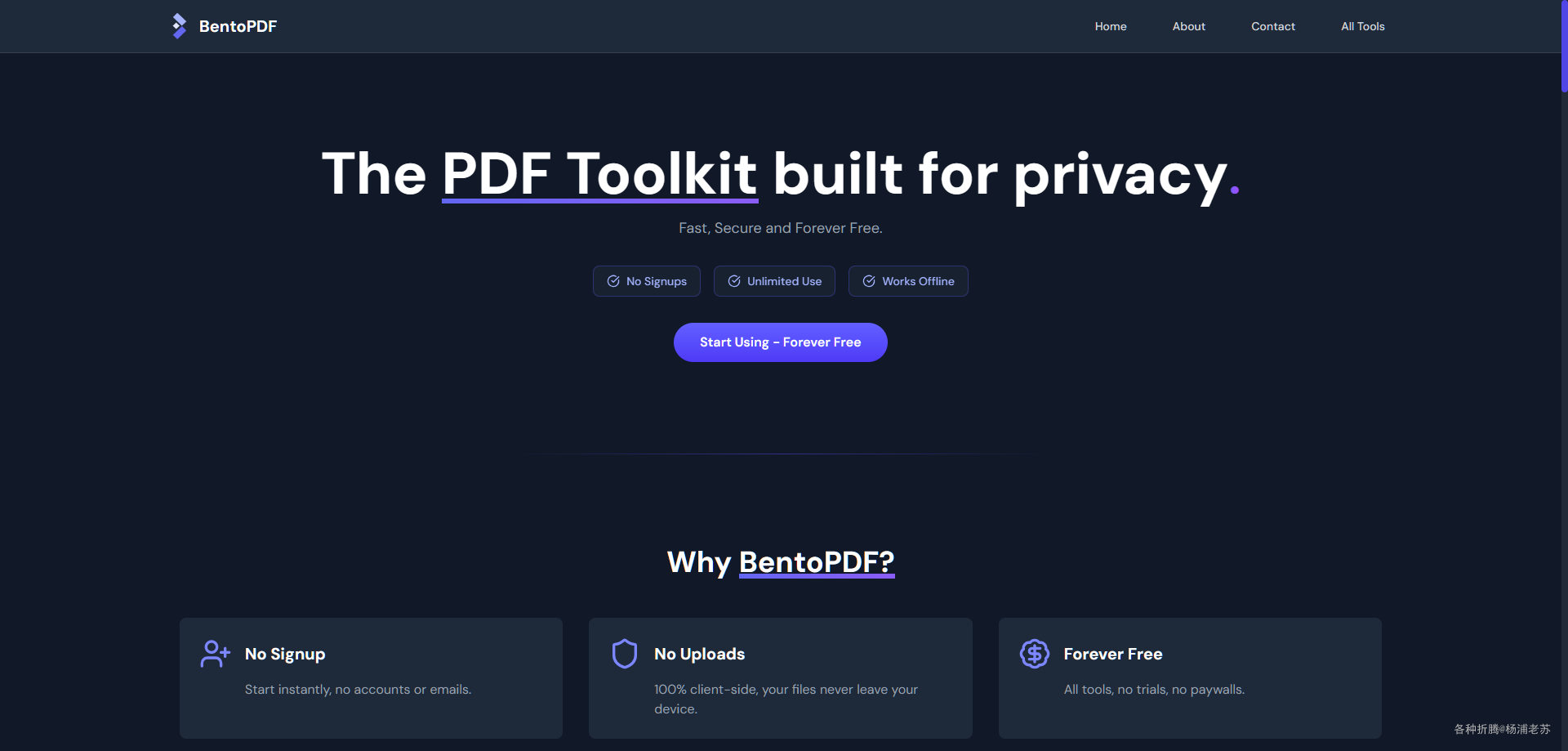 BentoPDF：隐私优先的浏览器端PDF工具箱-CSDN博客