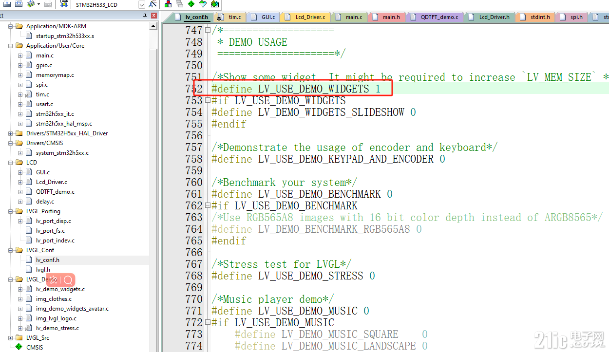 [STM32H5]【STM32 Nucleo-64测评】+LCD屏幕移植LVGL_nucleostm32 屏幕-CSDN博客