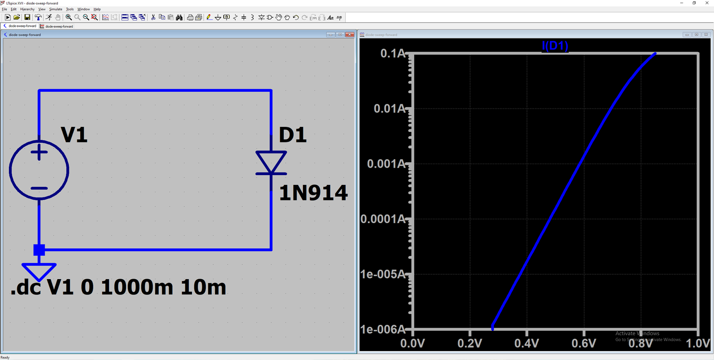 LTspice 上手教程 —— DC Sweep 仿真 1N914 曲线_ltspice dc sweep-CSDN博客
