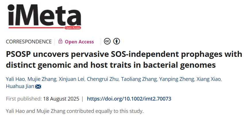 iMeta | 上海交大蹇华哗组-解析细菌基因组中普遍存在的SOS非依赖型原噬菌体-CSDN博客