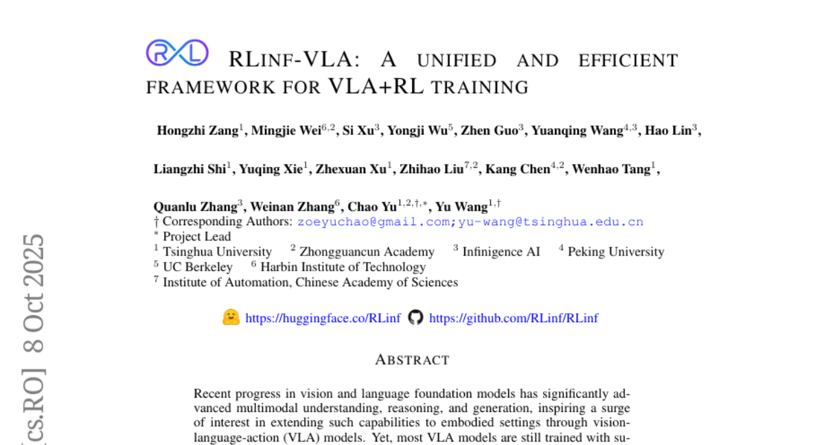 清华大学推出RLinf-VLA：让机器人在虚拟世界中自学成才的新框架-CSDN博客