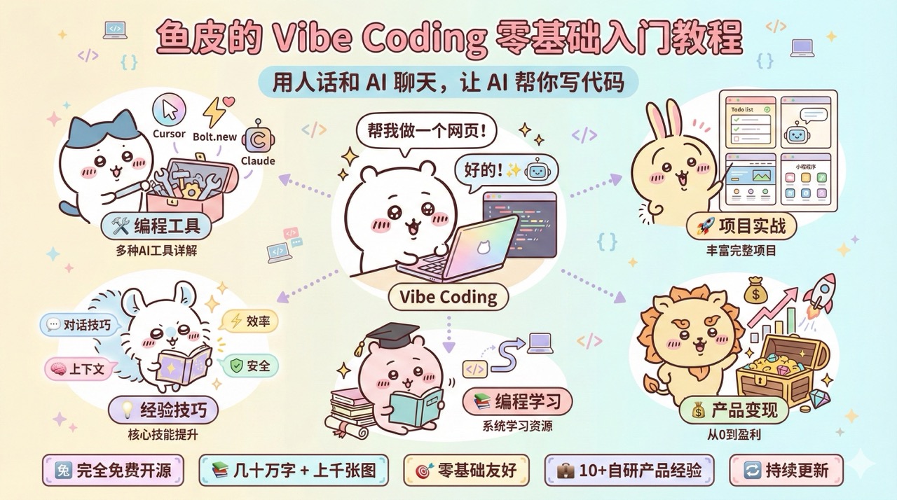 我的免费 Vibe Coding 教程，爆了！_鱼皮vibe coding-CSDN博客