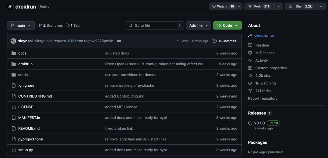 【GitHub项目推荐--让 AI 控制「安卓手机」】【转载】_droidrun-CSDN博客