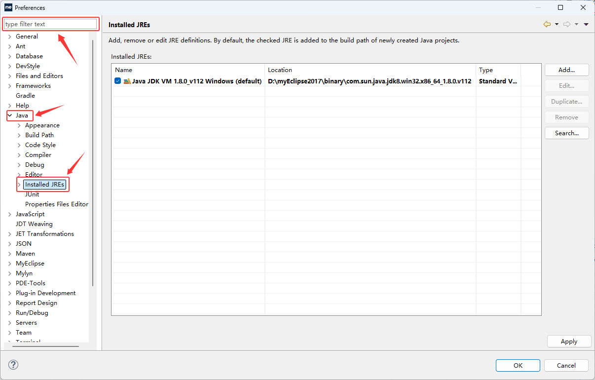 Java开发, 在myeclipse中配置jdk, 图文并茂超详细小白保姆级教程_myeclipse配置jdk-CSDN博客