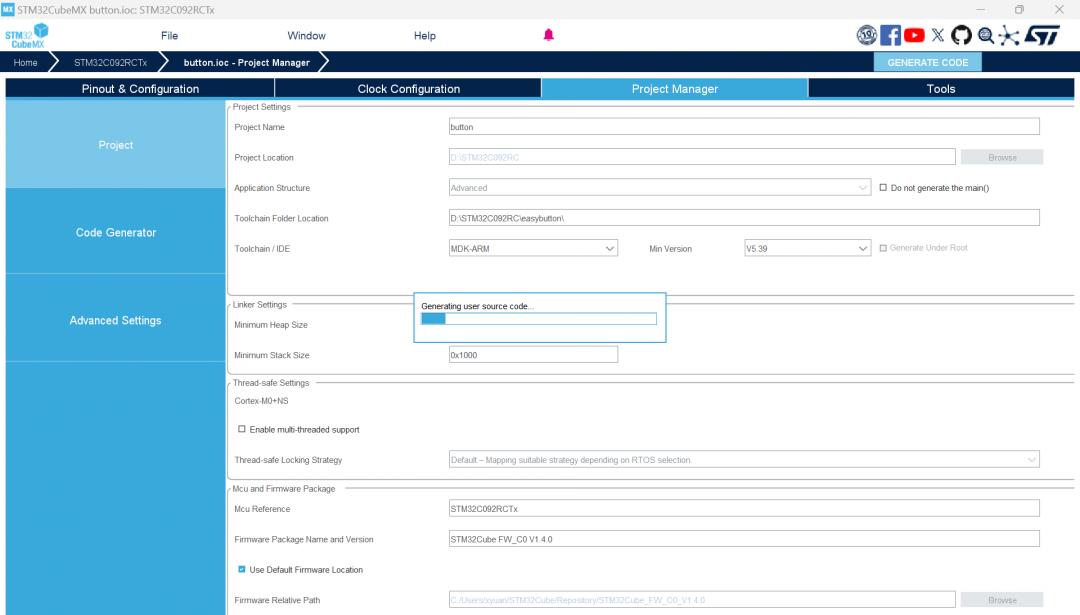 [STM32C0]【STM32C092RC 测评】——移植使用easybutton按键库_lwbtn-CSDN博客