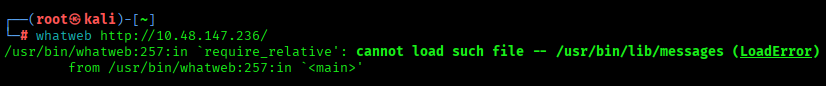 whatweb cannot load such file -- _usr_bin_lib_messages (LoadError)-CSDN博客