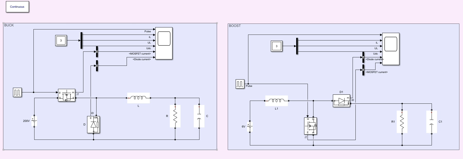 DC-DC斩波BUCK和BOOST电路，BUCK输入为200V，输出为50V，BOOST输入为...-CSDN博客