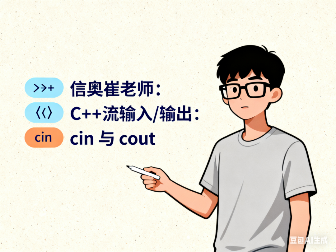 信奥崔老师：C++流输入/输出：cin 与 cout-CSDN博客