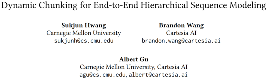 阅读笔记-Mamba作者再发颠覆性论文H-Net：冲向无Tokenizer时代！_dynamic chunking for end-to-end hierarchical seque-CSDN博客