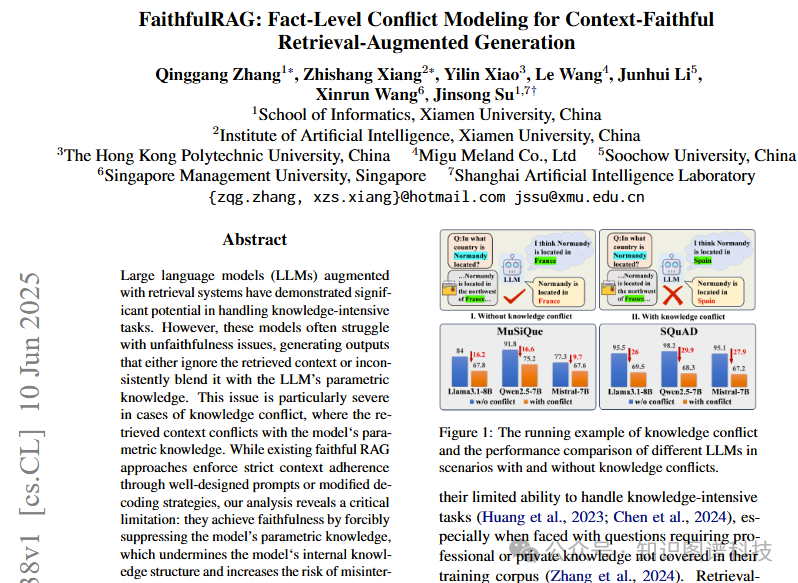 FaithfulRAG突破性研究：厦大与香港理工联手，基于事实级别RAG的冲突建模新进展！-CSDN博客
