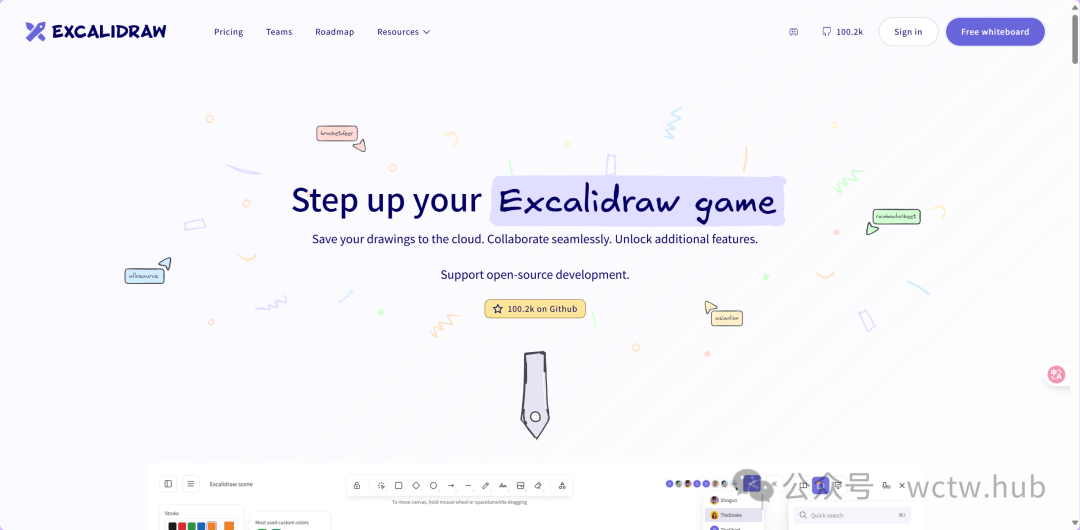 Github 100.2K 的绘图神器！一个手绘效果的办公绘图神器！Excalidraw！_excalldraw-CSDN博客