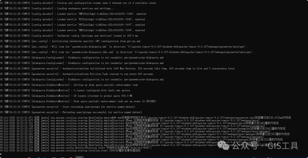 TOMCAT部署GEOSERVER过程记录_tomcat 9.0.107-CSDN博客