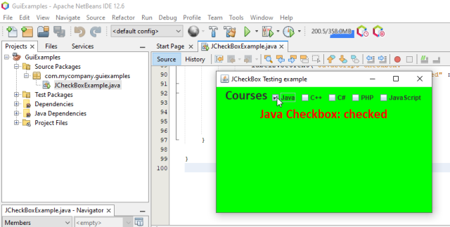 Java JCheckBox with Example using NetBeans-CSDN博客