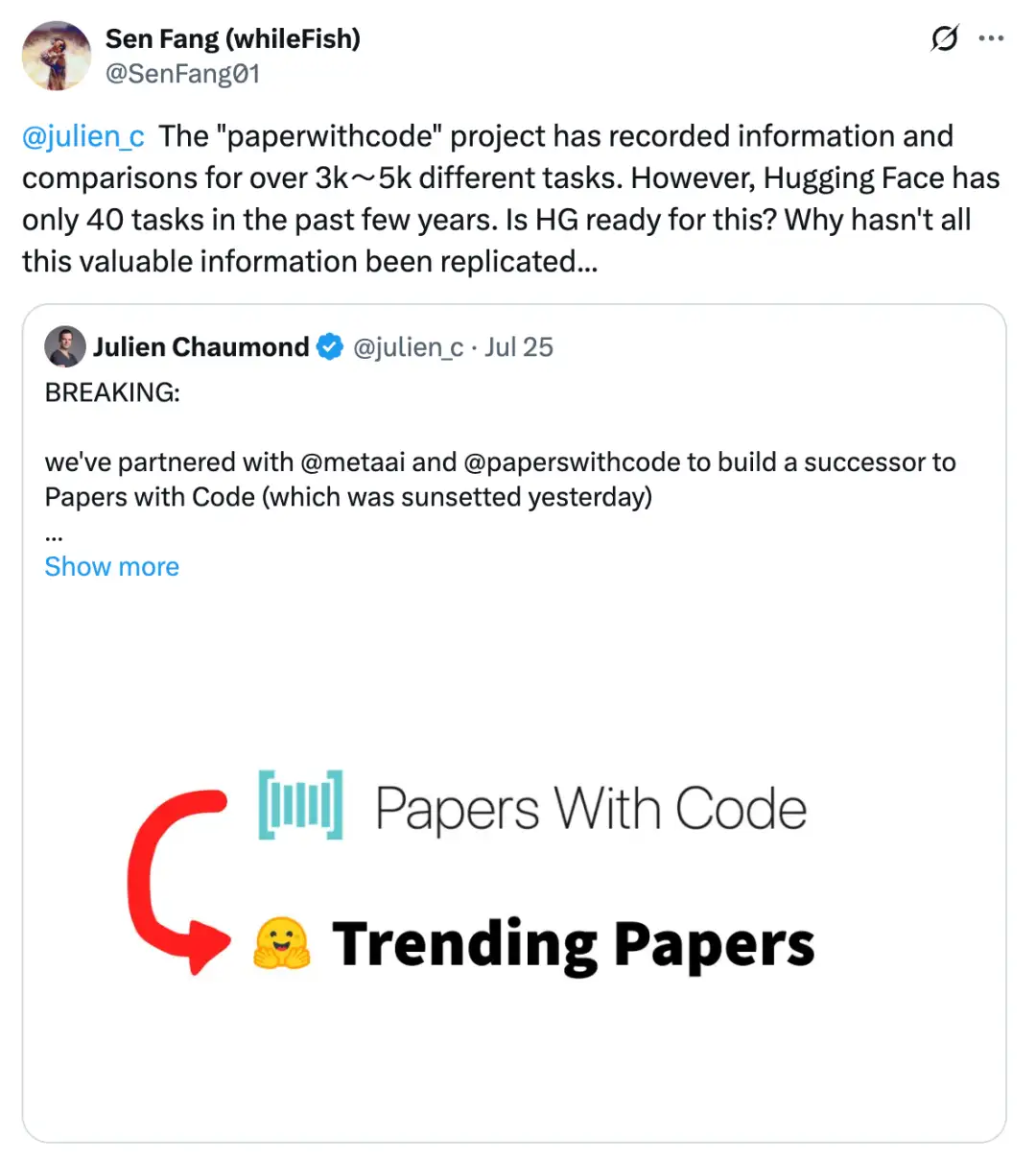 科研党痛失「快乐老家」？Paper With Code宣布关闭，网友对Hugging Face新版块不买账_paperwithcode下线了-CSDN博客