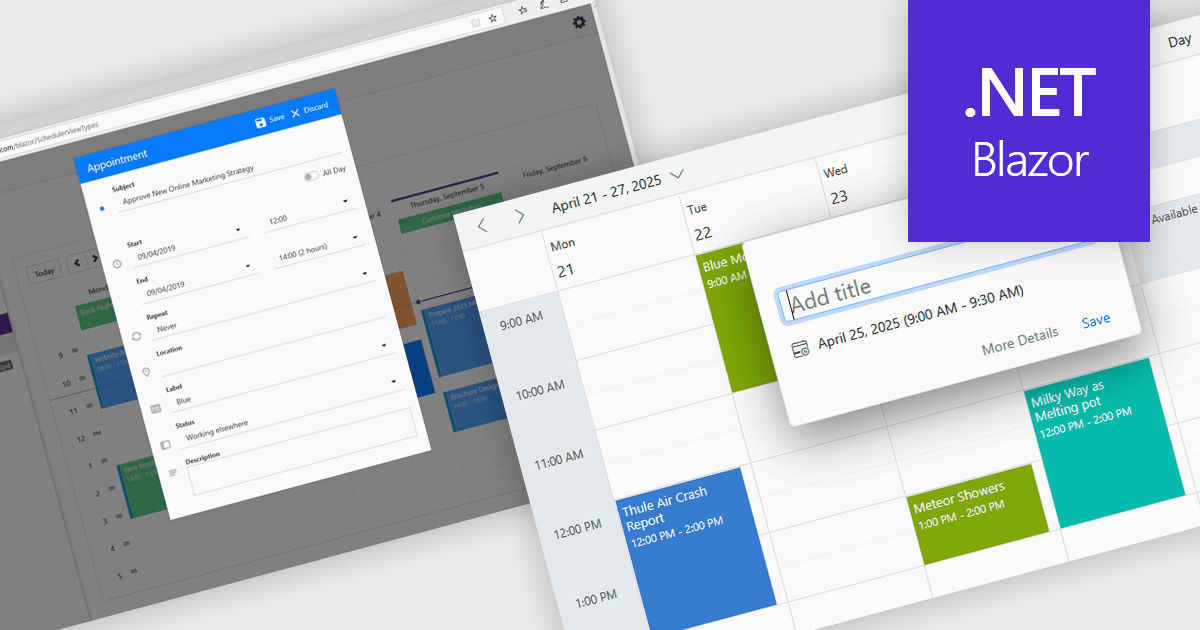 在 Blazor 应用程序中提供卓越的调度--jQWidgets-CSDN博客
