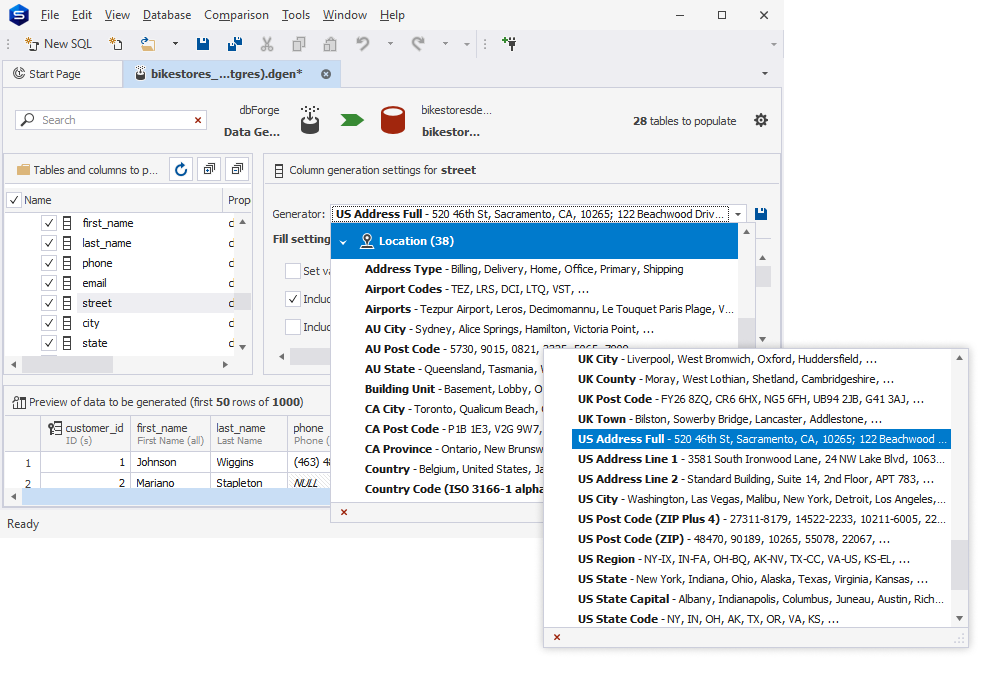 dbForge Studio for PostgreSQL更新至v3.2，新增大量智能数据生成器等-CSDN博客