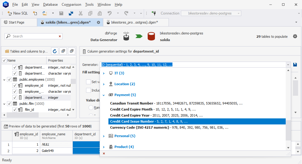 dbForge Studio for PostgreSQL更新至v3.2，新增大量智能数据生成器等-CSDN博客
