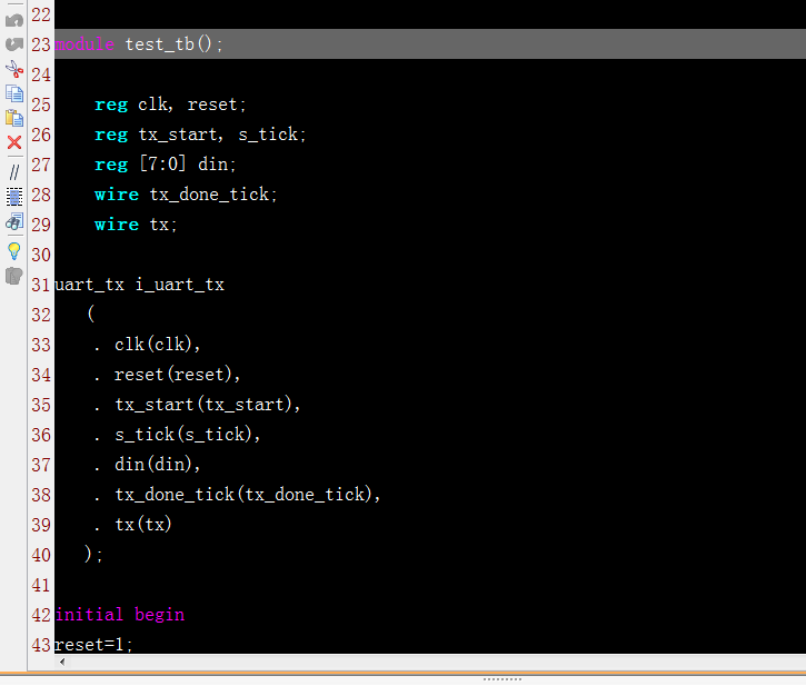 UART串口发送设计Verilog代码VIVADO仿真_vivado中uart发送端tx怎么仿真-CSDN博客