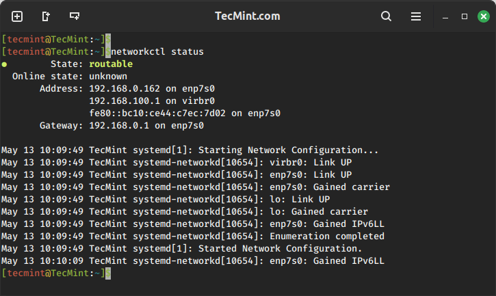 networkctl – Query the Status of Network Links in Linux-CSDN博客