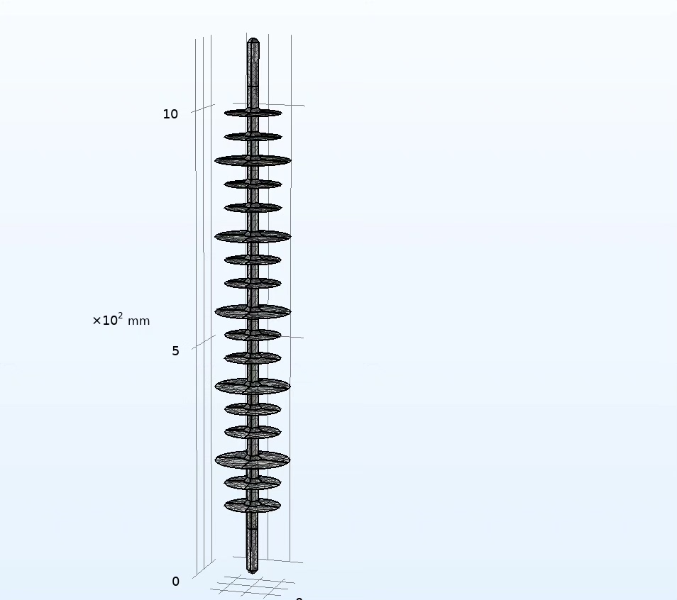 comsol 110kv复合绝缘子电场计算模型，通过comsol有限元仿真，可以得到绝缘子整体..._comsol画绝缘子-CSDN博客