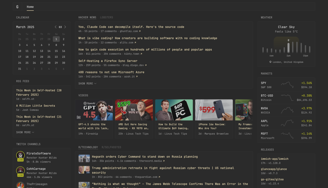狂揽 20.8k 星！下一代信息整合神器，诞生了！_glance github-CSDN博客