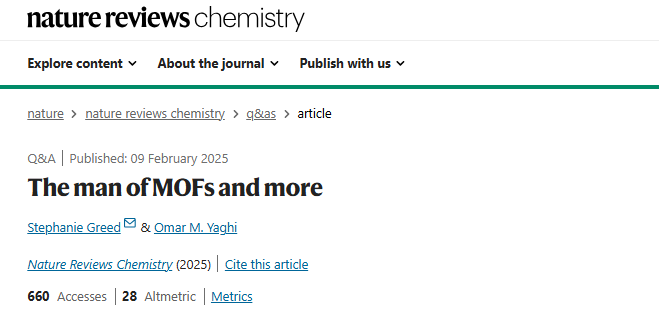 大佬面对面！Nature顶级综述：MOF之父Omar M. Yaghi院士——谈MOFs的未来发展趋势！-CSDN博客