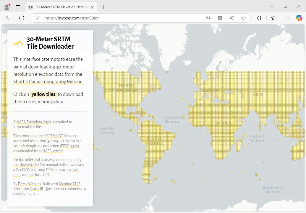 这个网站可以直接下载 30M SRTM 高程数据_nasa srtm-CSDN博客
