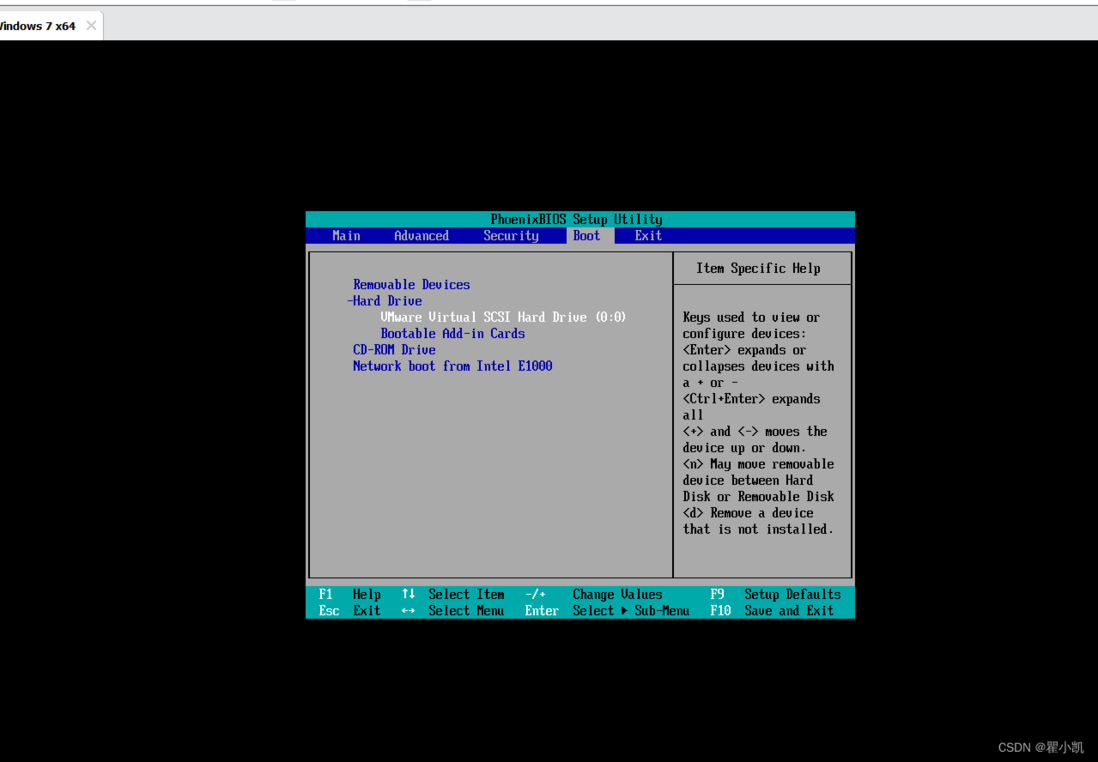 Vmware虚拟机安装win7,出现network boot from intel e1000问题的解决办法-CSDN博客