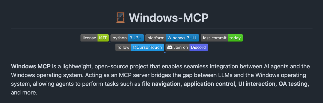 Windows MCP，开源了！-CSDN博客