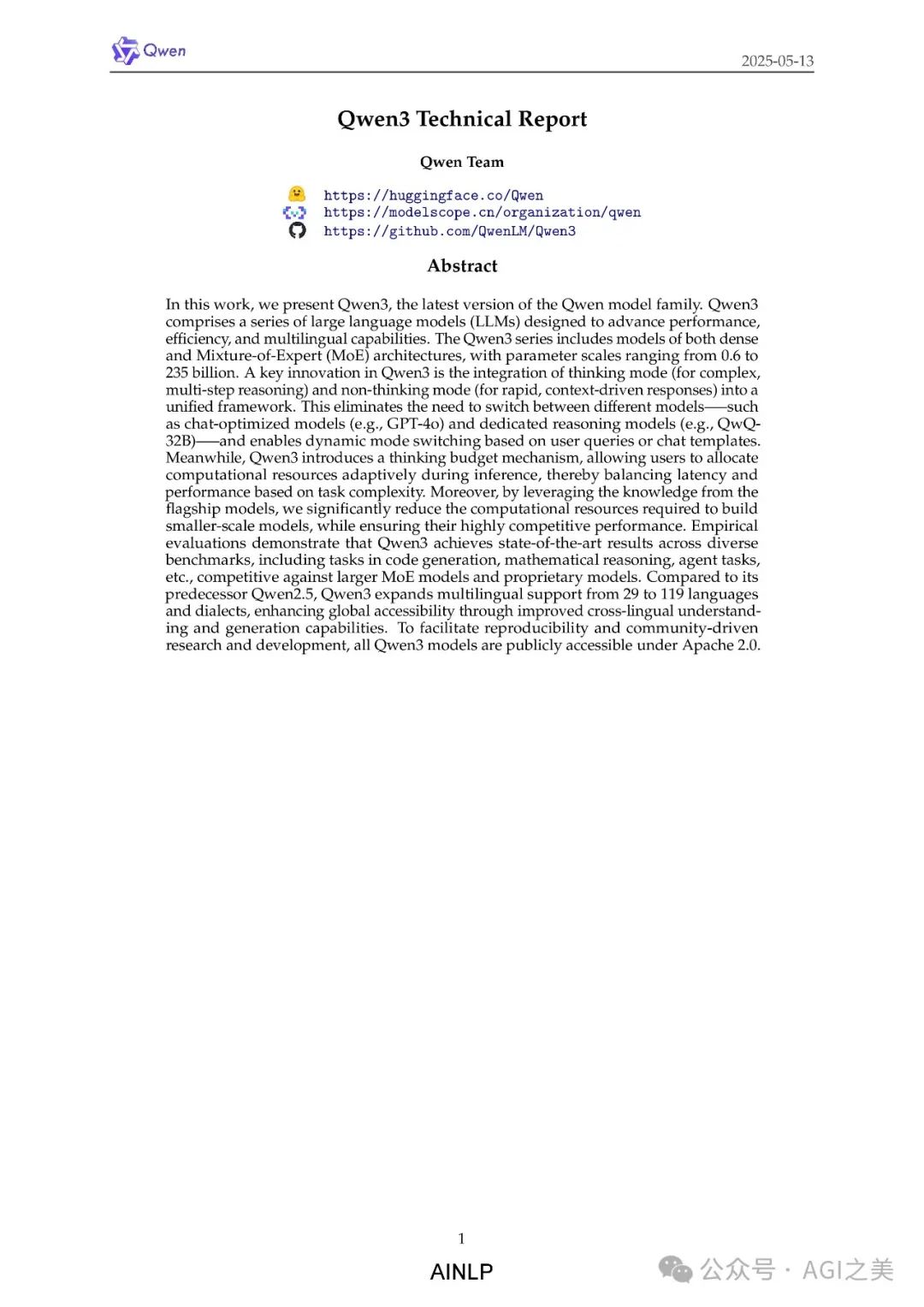 Qwen3技术报告英中对照版.pdf-CSDN博客