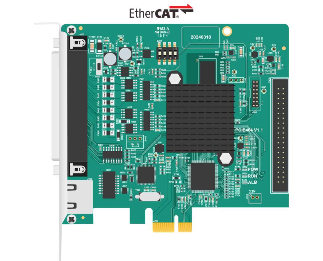 PCIe EtherCAT实时运动控制卡PCIE464的CAD导图与刀向跟随应用