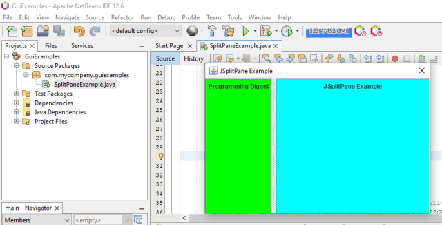 JSplitPane in Java with Example using Netbeans-CSDN博客