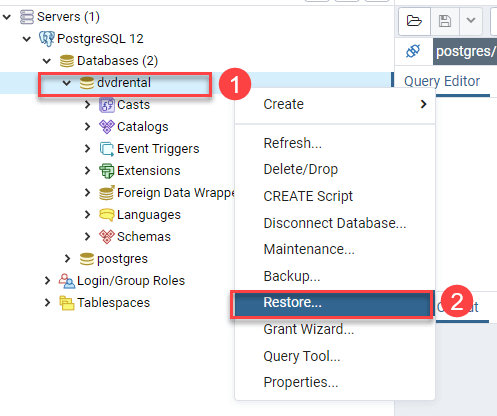 PostgreSQL 教程: 加载 PostgreSQL 示例数据库_postgresql dvdrental库练习-CSDN博客