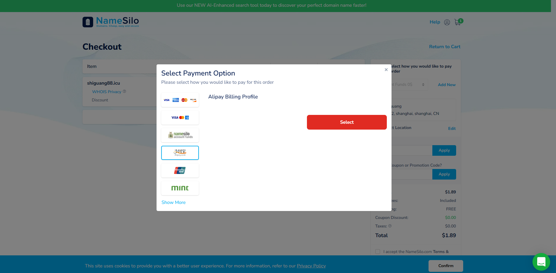 使用namesilo注册域名并托管到CloudFlare_namesilo 支付宝-CSDN博客