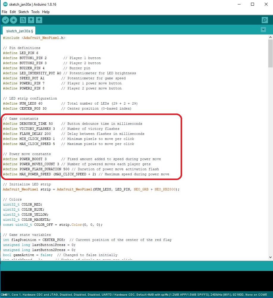 基于Arduino 在WS2812 Led 灯条上做一个拔河游戏_arduino趣味游戏项目-CSDN博客