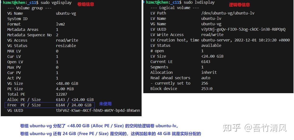 Ubuntu 22.04 中根目录 / 空间小于实际磁盘空间问题解决_ubuntu--vg-lv--0 lv size 小于-CSDN博客