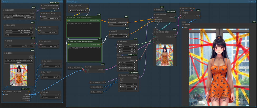 【ComfyUI教程】FlowEdit：图像局部编辑和风格转绘！无需反演&模型无关的洗图神器-CSDN博客
