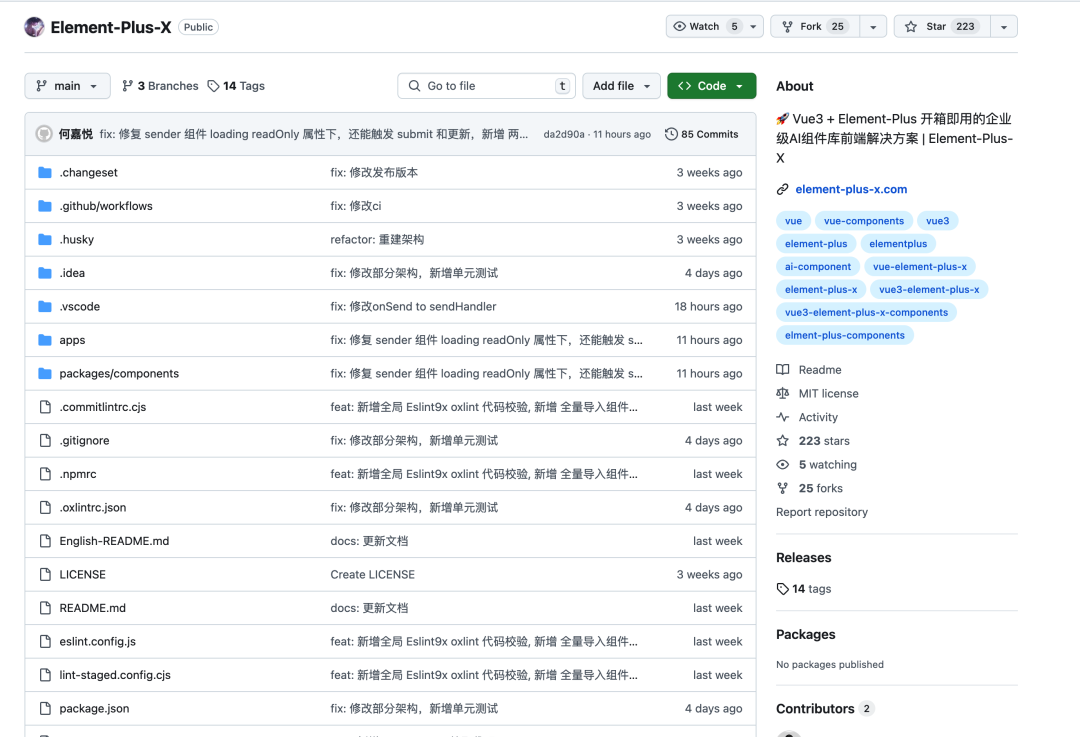 [特殊字符]Element Plus X 正式开源啦！[特殊字符]-CSDN博客