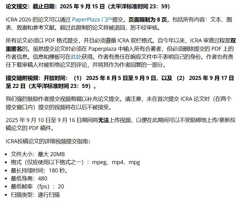 录取率45%的B类会议ICRA ，在arXiv上发过还能投吗？_icra 2026-CSDN博客