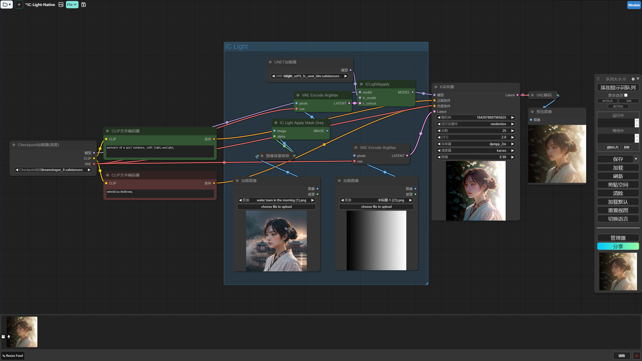 2025年—ComfyUI使用IC-Light实现打光特效:超强的光照控制插件_comfyui-ic-light-native-CSDN博客