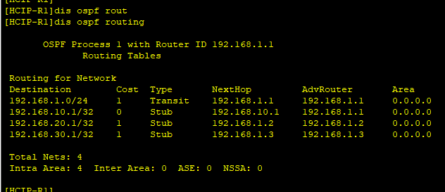 HCIP-Datacom-Core 1.1实验 OSPF单区域-CSDN博客