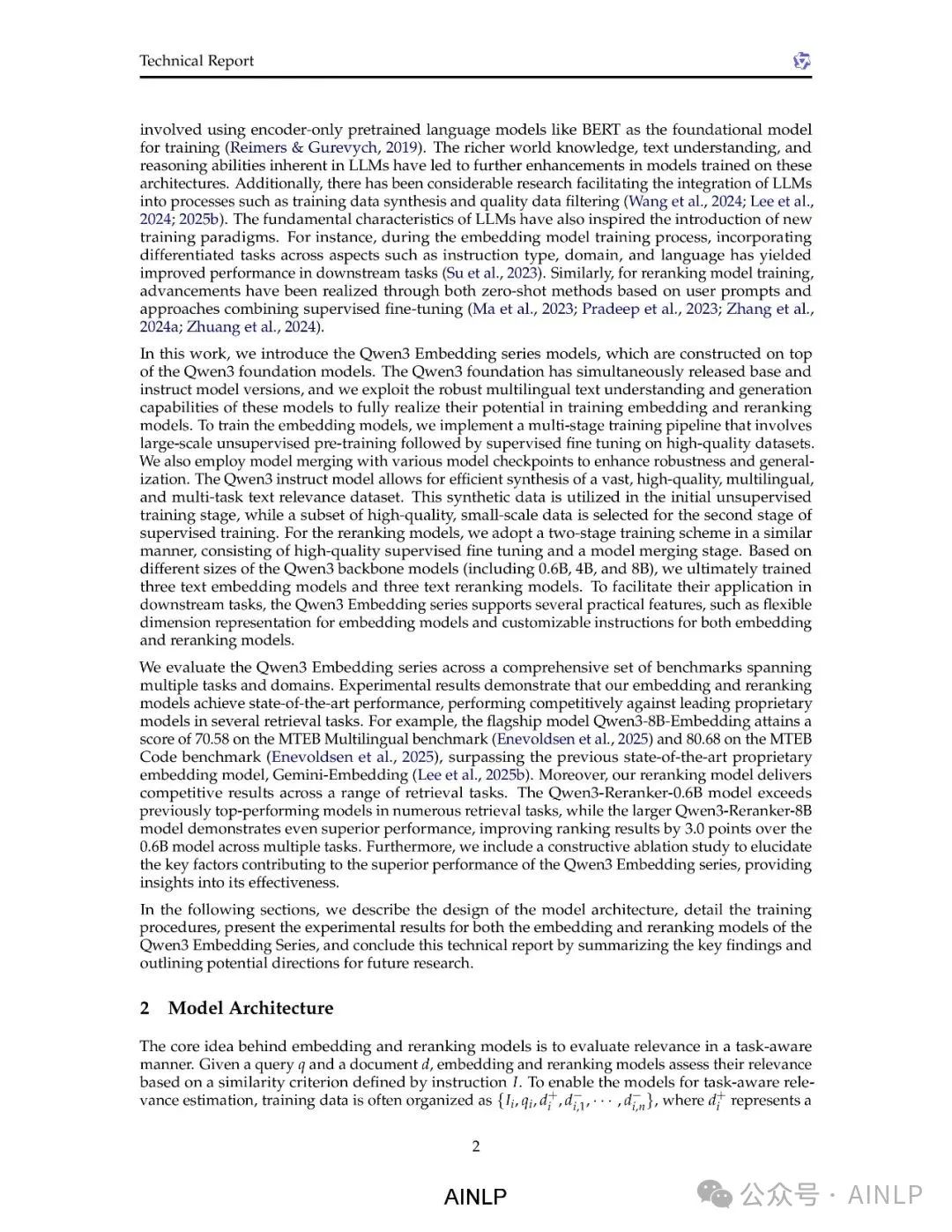 Qwen3 Embedding技术创新：基于基础模型的文本嵌入与重排序技术，附英中PDF对照版技术报告！_qwen3 嵌入模型-CSDN博客