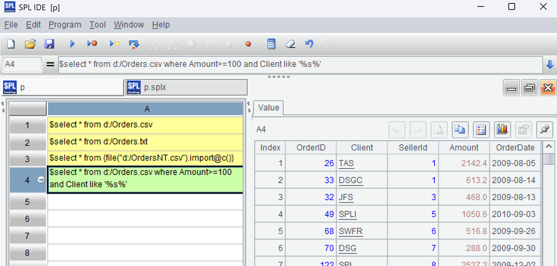 如何用 esProc SPL 在 csv 文件上执行 SQL-CSDN博客