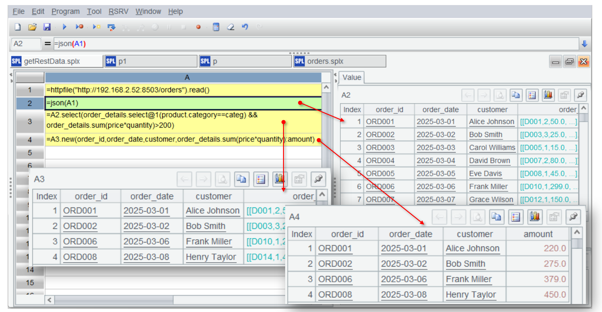 SPL 轻量级多源混算实践 3 - 查询 Restful/JSON 数据_restful数据源-CSDN博客